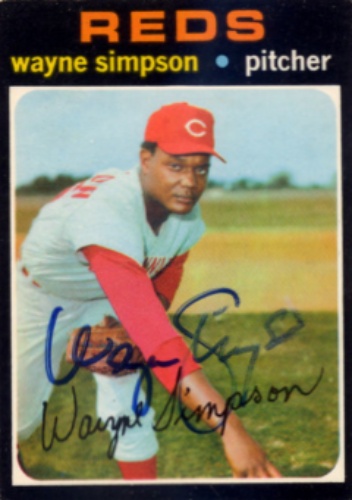 Wayne Simpson Autographs and Memorabilia | Sports, Baseball