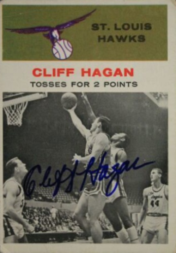 Cliff Hagan Autographs and Memorabilia | Sports, Basketball