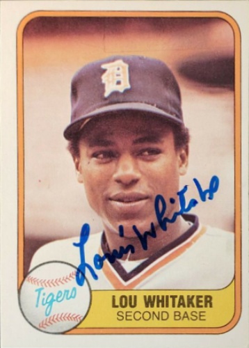 Lou Whitaker Autographs and Memorabilia | Sports, Baseball